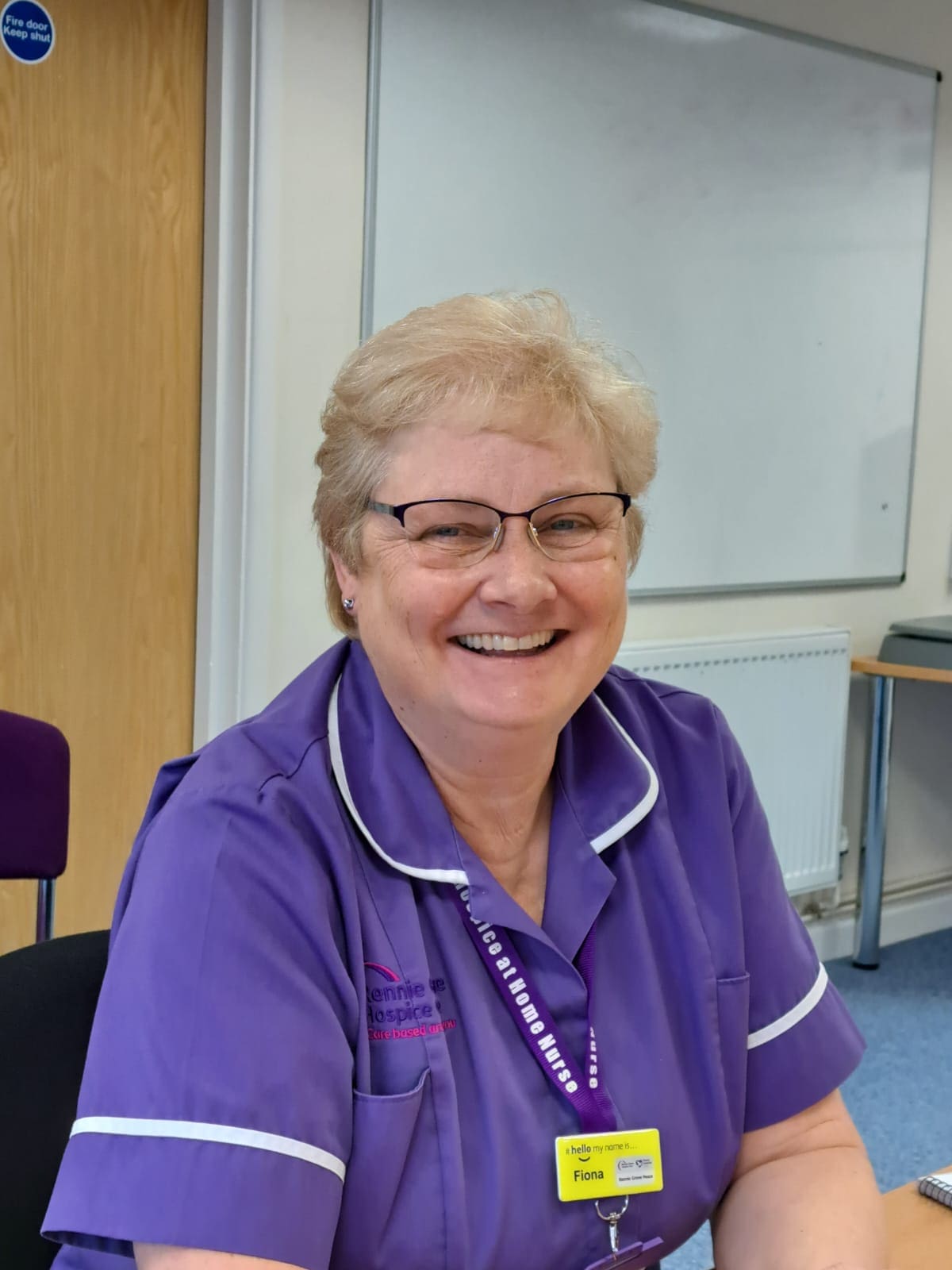 Fiona's Queen's Nurse title - Rennie Grove Peace Hospice Care